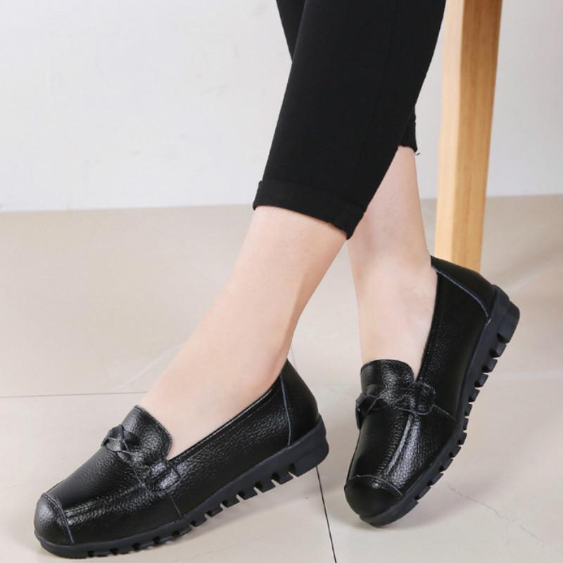 Купить Обувь для мам, кожаная обувь для пожилых женщин с мягкой ...