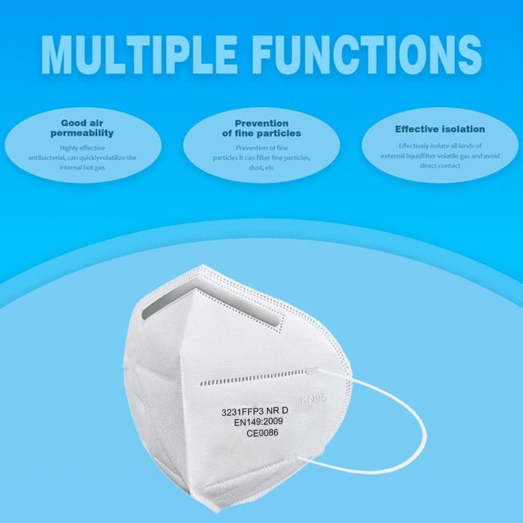 50pcs/bag FFP3 Folding Masks With Five-layer Nose Strip External ...