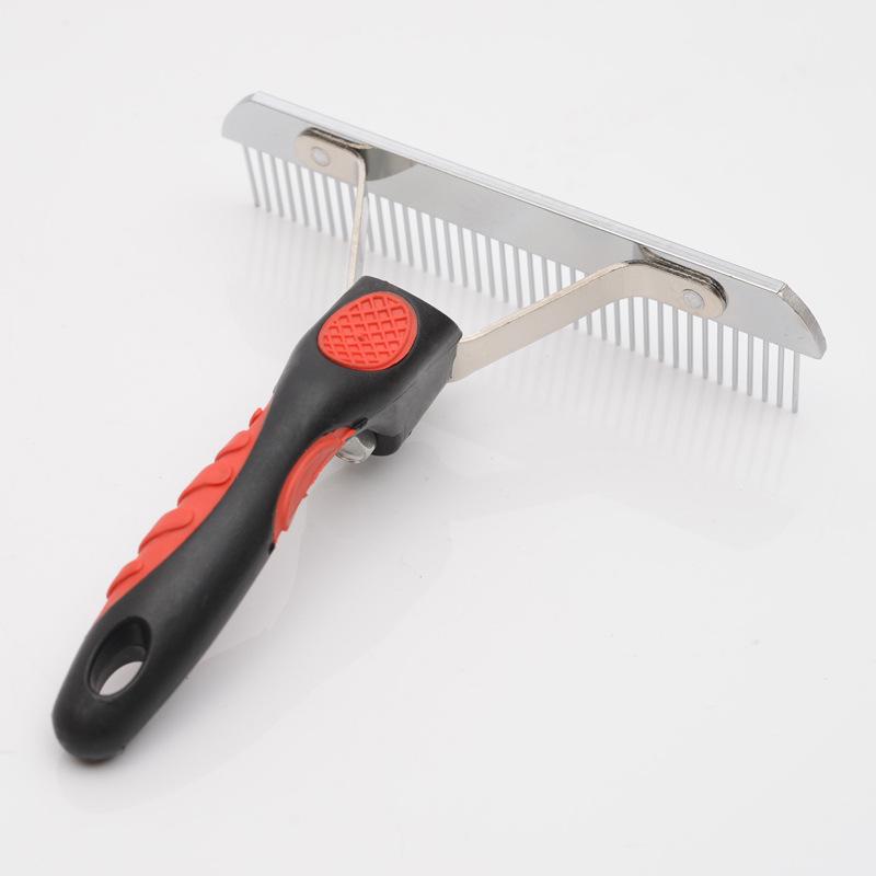 Buy Pet Red Rubber Handle Nail Rake Comb Pet Comb Hair Comb Hair ...