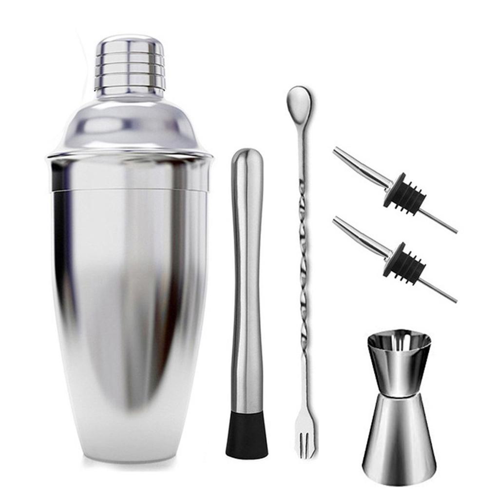 Buy VGP 6pcs Stainless Bar Cocktail Shaker Set Barware Kit for ...