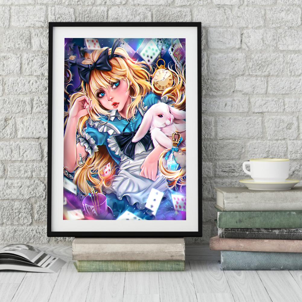 5D DIY Full Round Drill Diamond Painting Girl Drawing-buy at a low ...