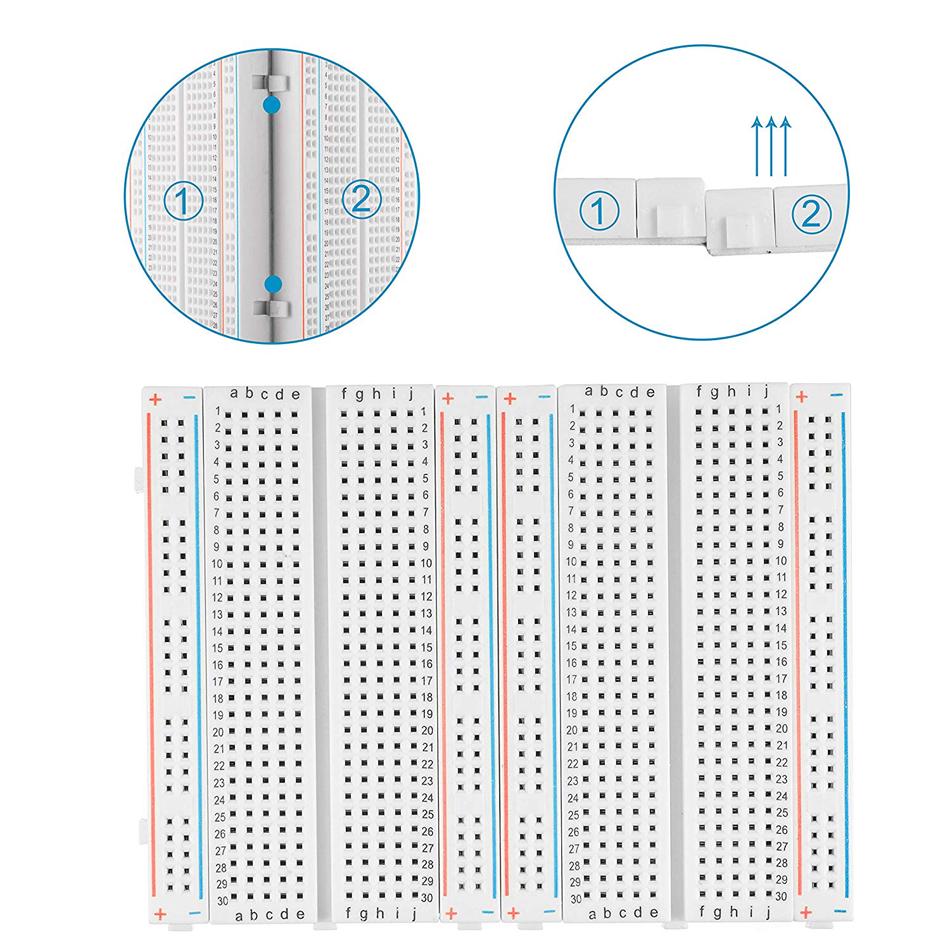 400 holes/tie points Breadboard Solderless Prototype PCB Board 400 Pin ...