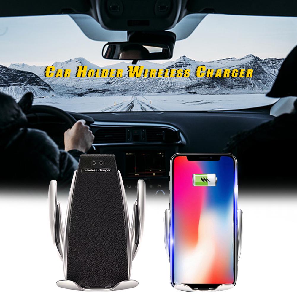 Cheap For iPhone Samsung Wireless Car Charger Automatic Clamp Fast ...