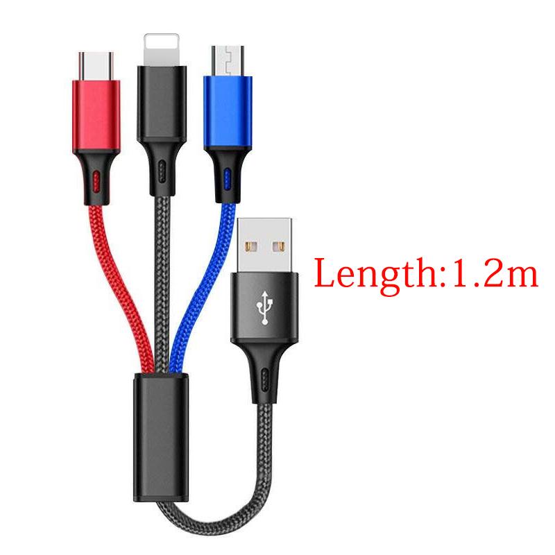 Buy 1PC Mobile Phone Type-C Android Charge Data Line Data Line 3 In 1 ...
