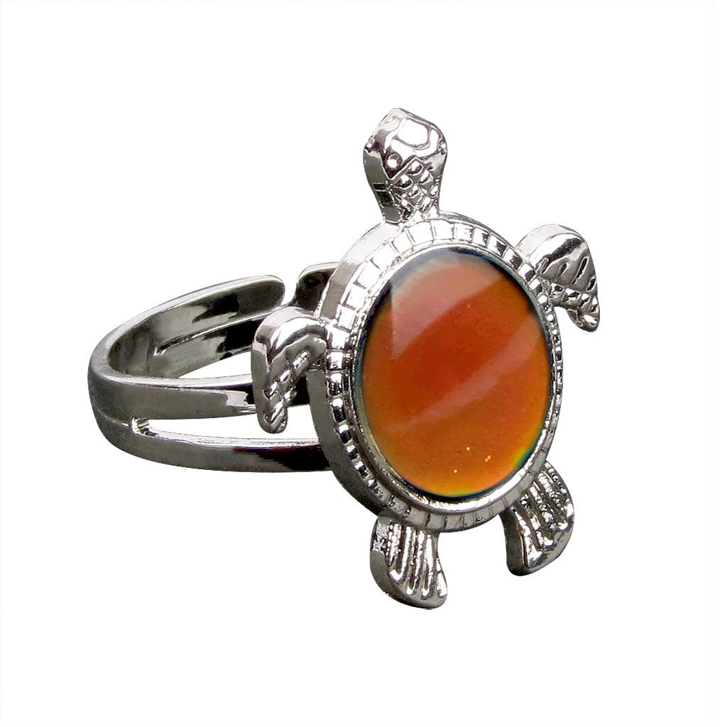 Buy Turtle Mood Ring Emotion Feeling Ring Color Change Ring Adjustable ...