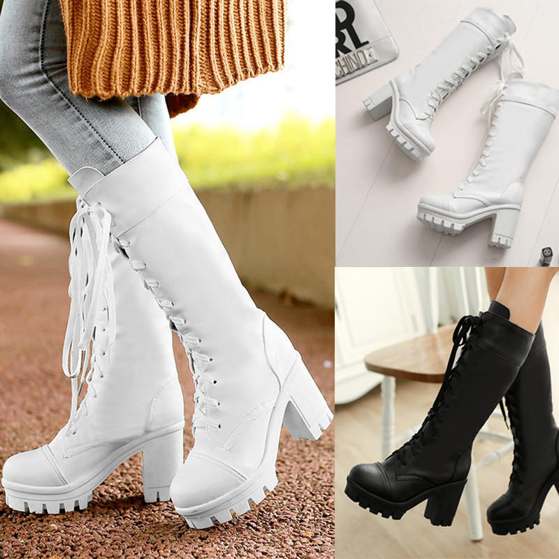 Buy New England Martin Boots Women High-Heeled Women's Boots Knight ...