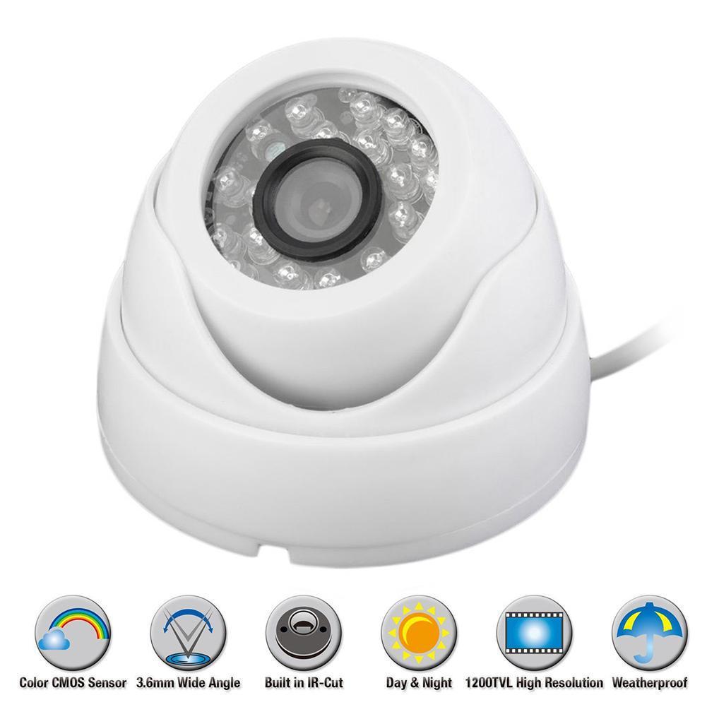 Buy Super Mini 2.8MM HD 1200TVL CCTV Camera Security Dome 12IR Metal ...