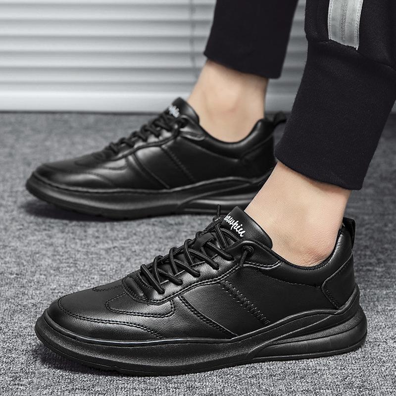 Buy Men Casual Autumn and Winter Simple Leather Shoes at affordable ...