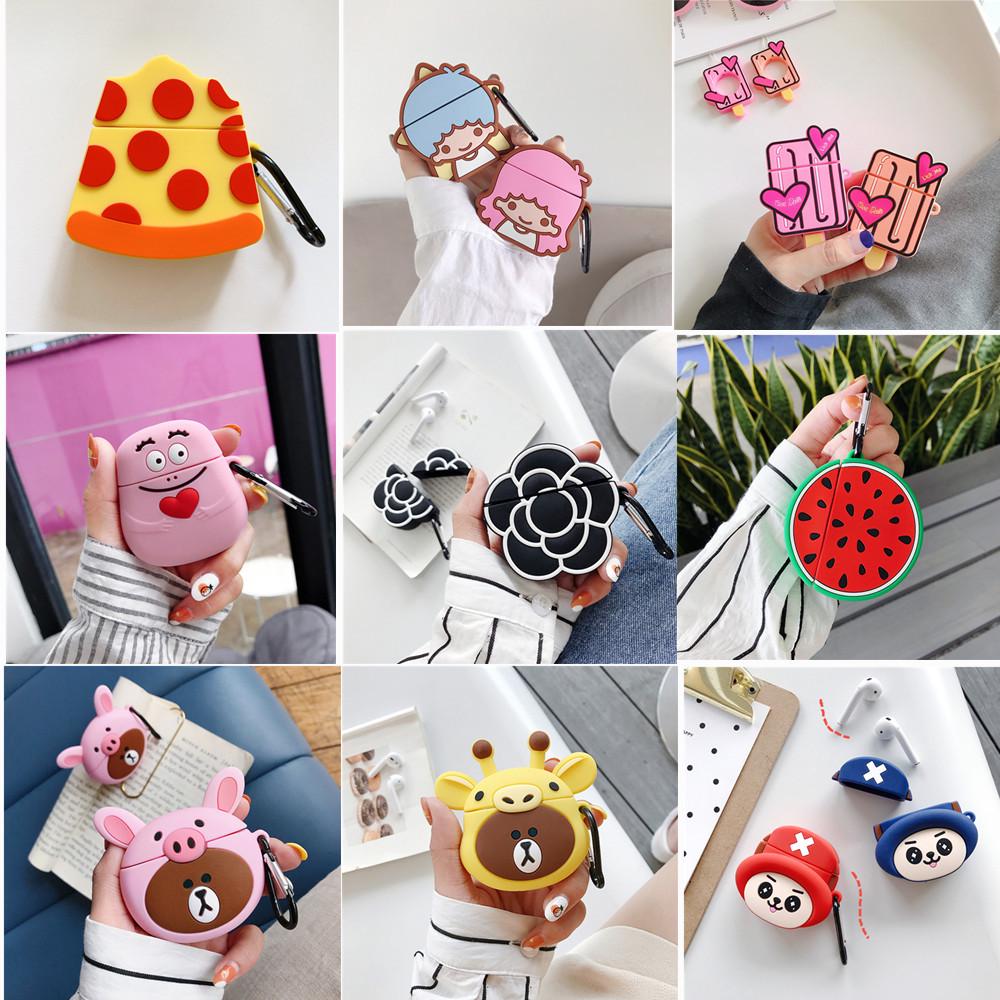 Buy Cartoon Style Earphone Case For Apple AirPods 1/2 Silicone Charging ...