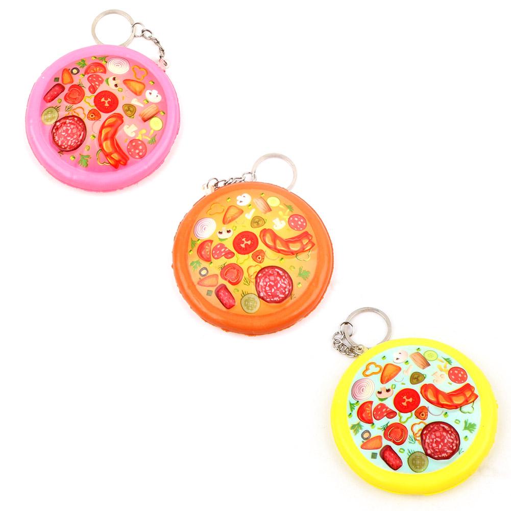 Buy Slow Rebound PU Pizza Key Ring Pendant Simulation Food Toy Dessert ...