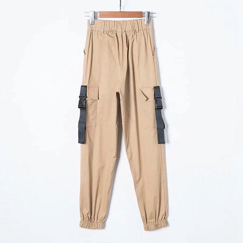 Buy Women's Fashion Casual Hip Hop Streamer Pocket Pants Girls Jeans ...