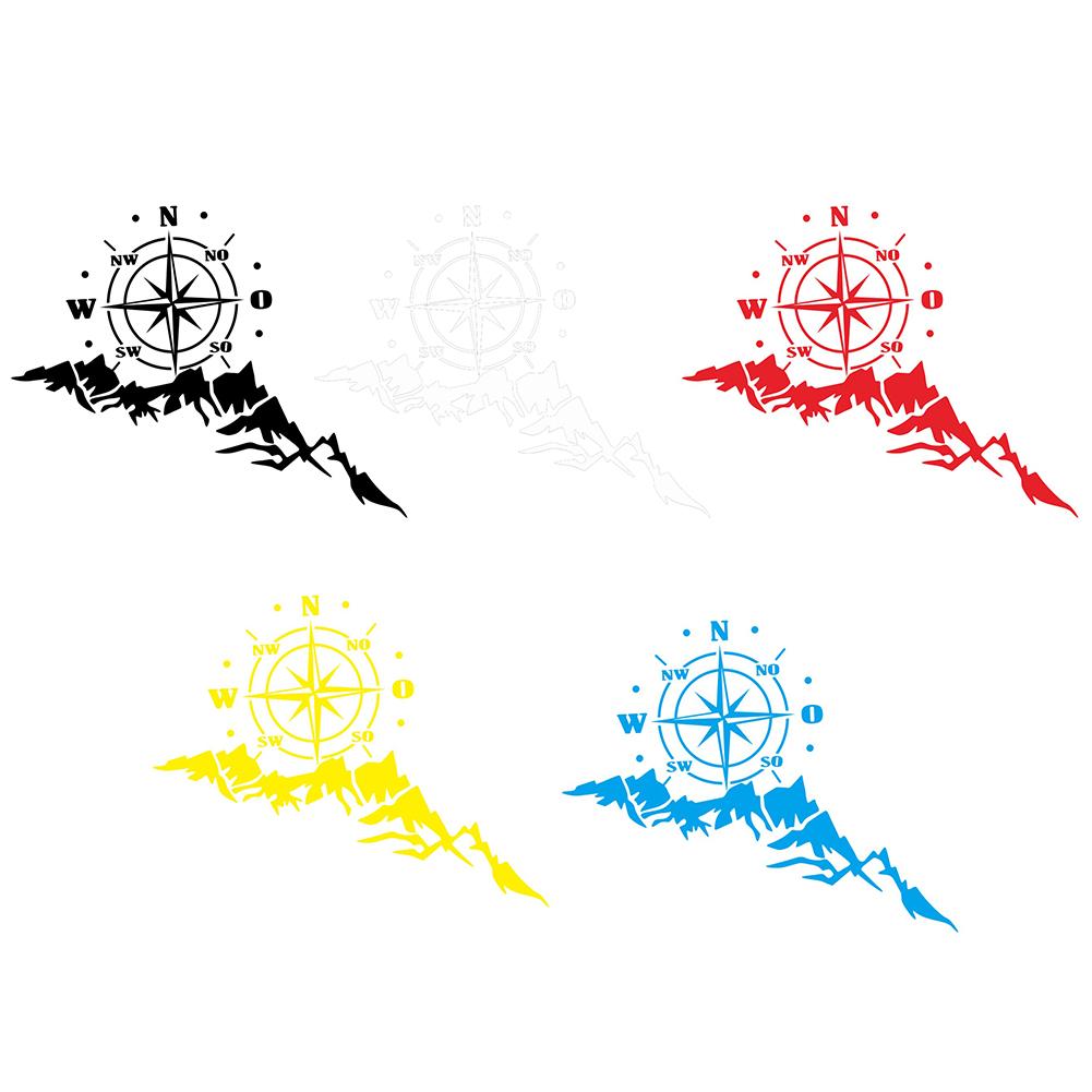 Buy Jungle Adventure Compass Car Sticker Car-Styling Engine Cover PVC ...