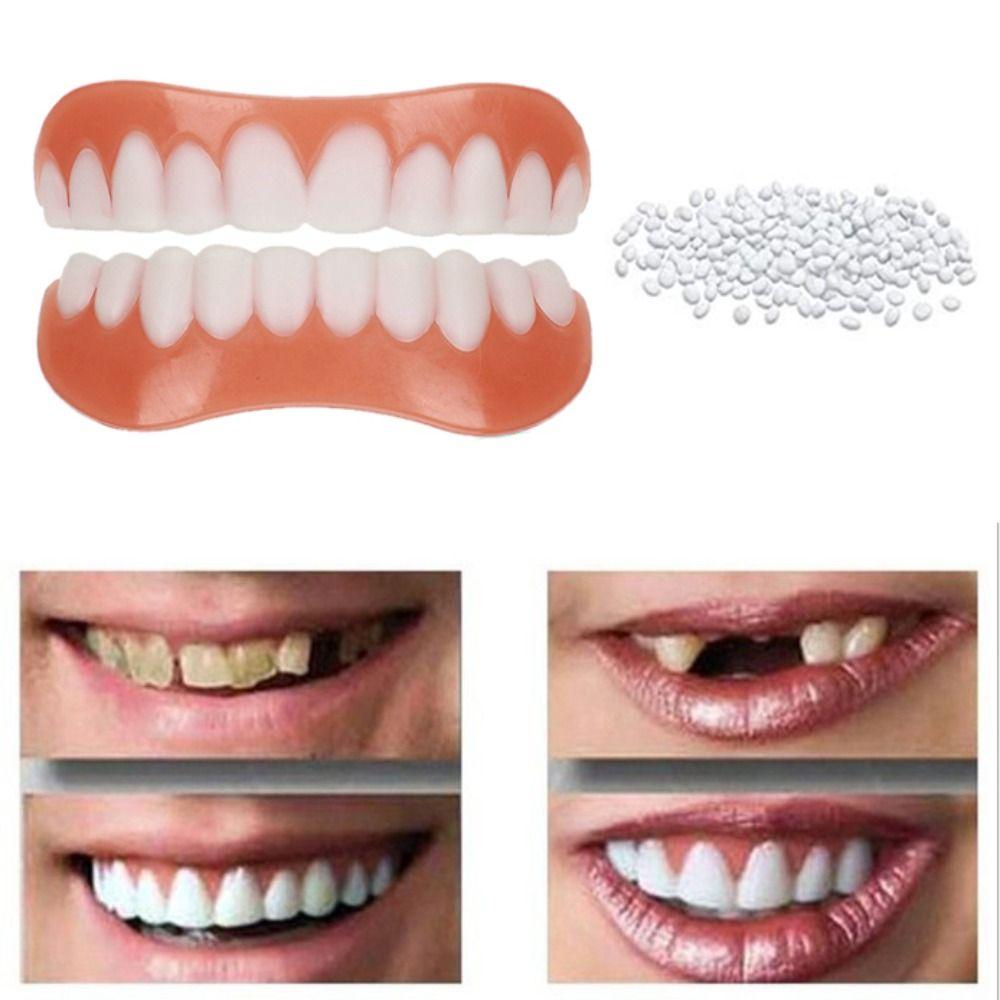 Whitening Temporary Fake Tooth Teeth Braces Dentures Paste Upper Lower ...