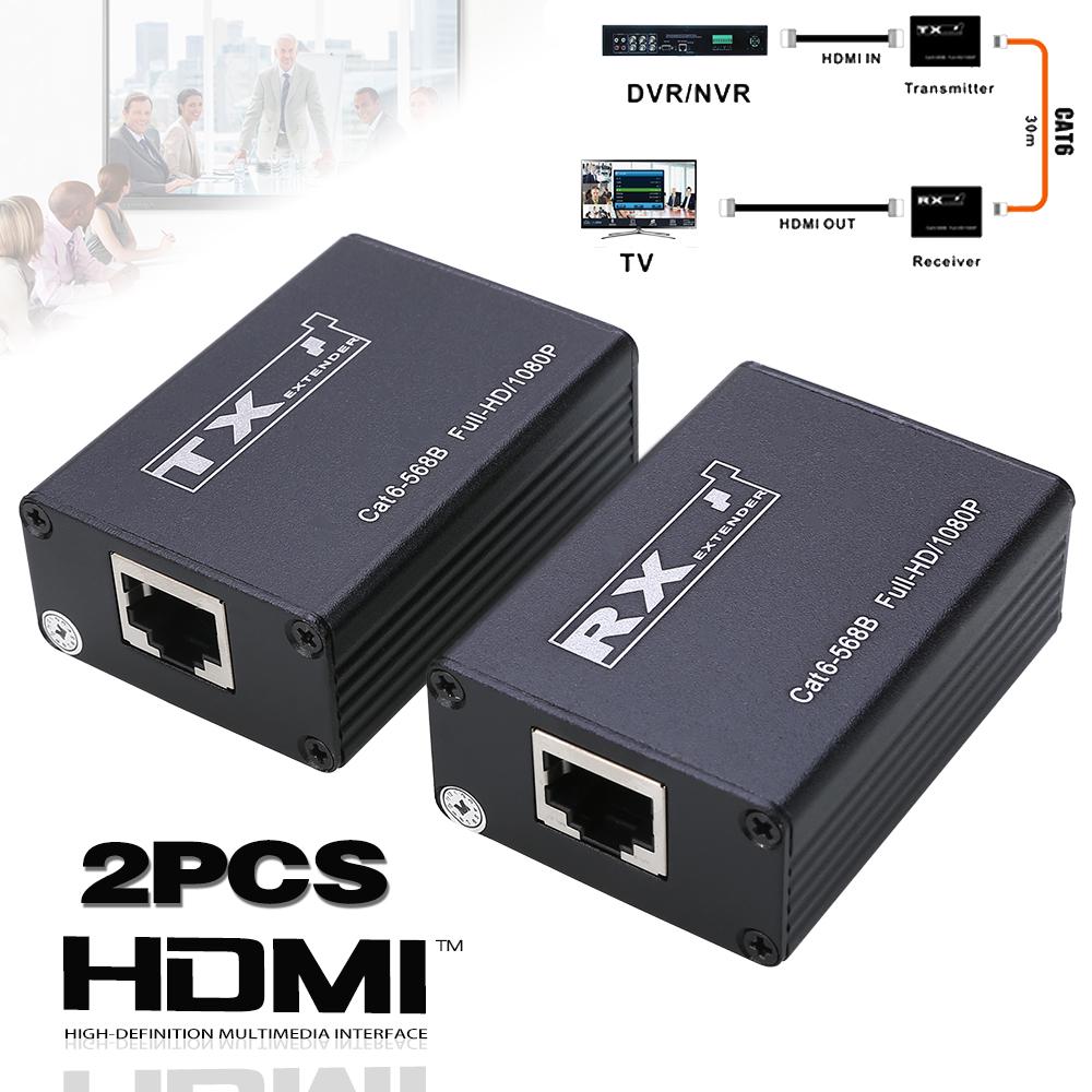 Buy Pdtoweb 30m HDMI Transmitter Receiver Extender 1080P Splitter ...