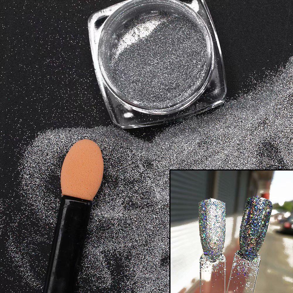 Buy 2x Galaxy Holo Flake Mirror Chrome Holographic Nail Sequins Powder ...