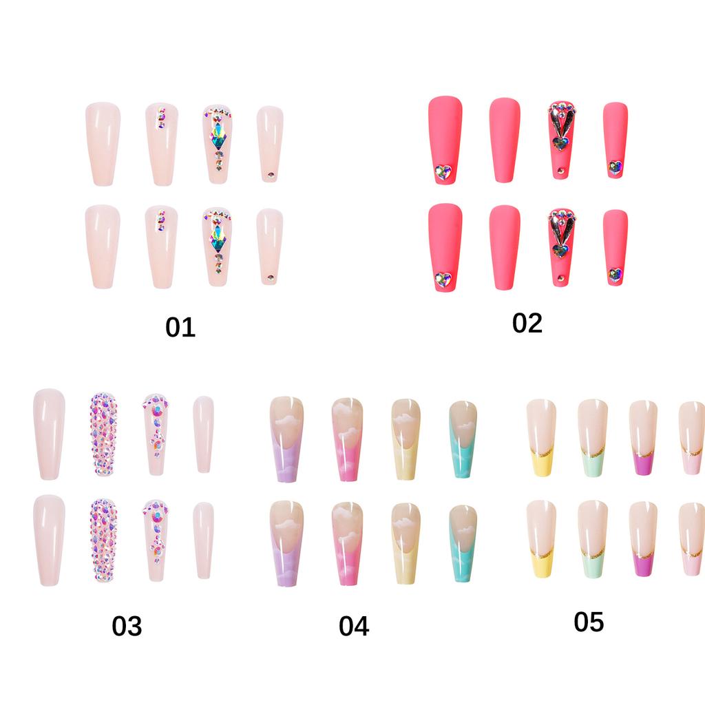 Cheap Manicure Tool Artificial Rhinestone Long Ballerina False Nail Tip ...
