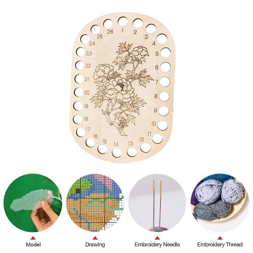 Buy Wooden Embroidery Floss Organizer Winding Thread Board for Home ...