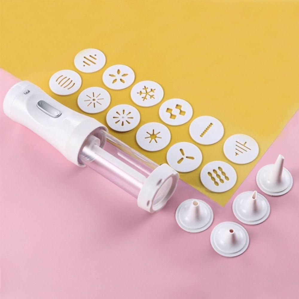 and 4 Icing Tips Electric Spritz Biscuit Stamp Cake Icing Tool Cookie ...