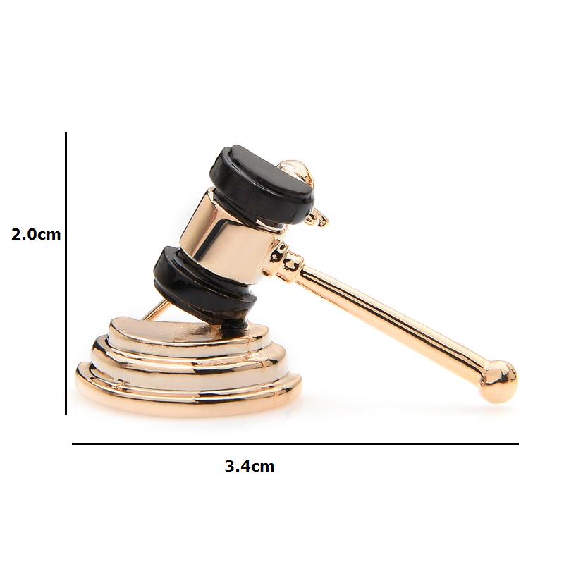 Buy Wuli&baby Court Hammer Enamel Brooch Pins For Judge Men And Women ...