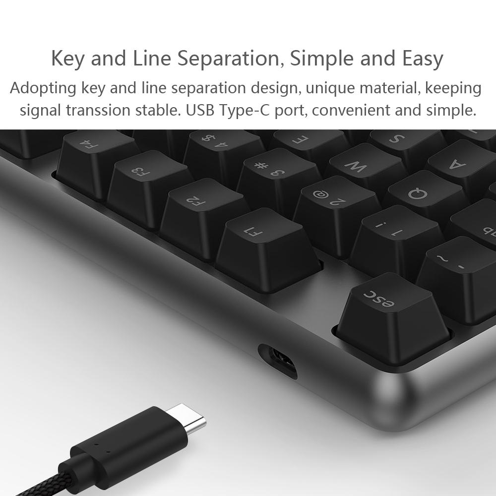 Buy Mechanical Keyboard Pro 87 Keys LED TTC Red Switch Backlight Game ...