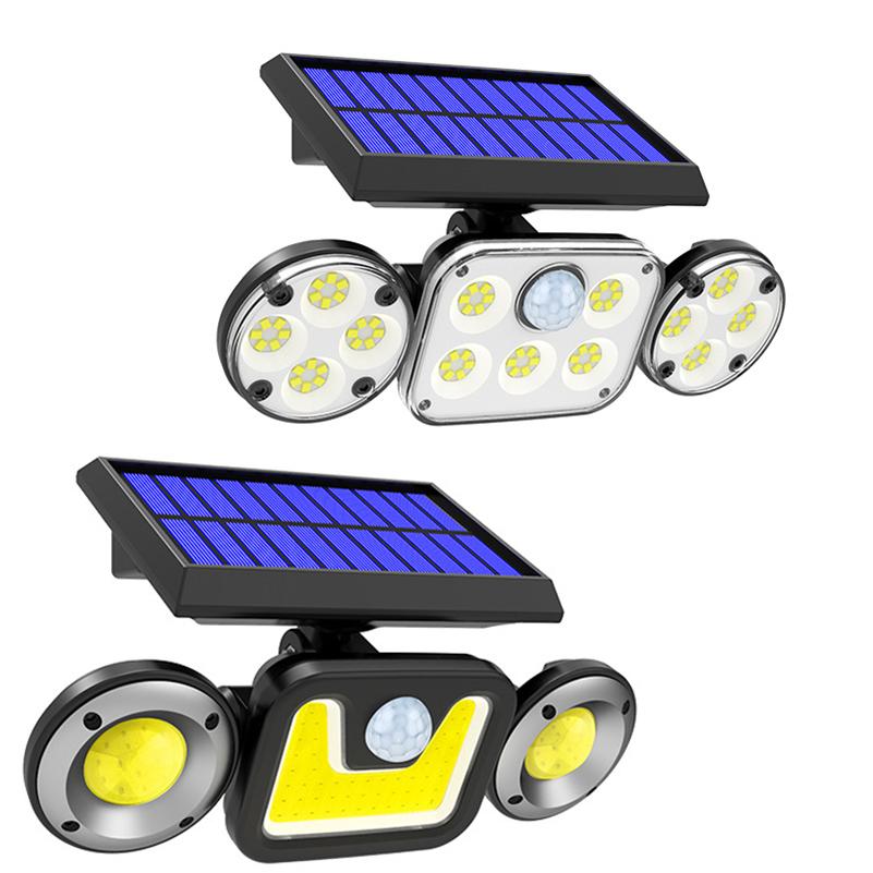 Buy 83/78LED Dual Head Solar Power Yard Lights PIR Motion Sensor ...