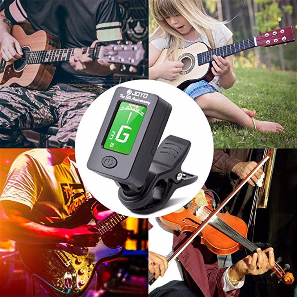 Buy Electronic Tuner Clip-On Tuner Digital Acoustic Display for Guitar ...