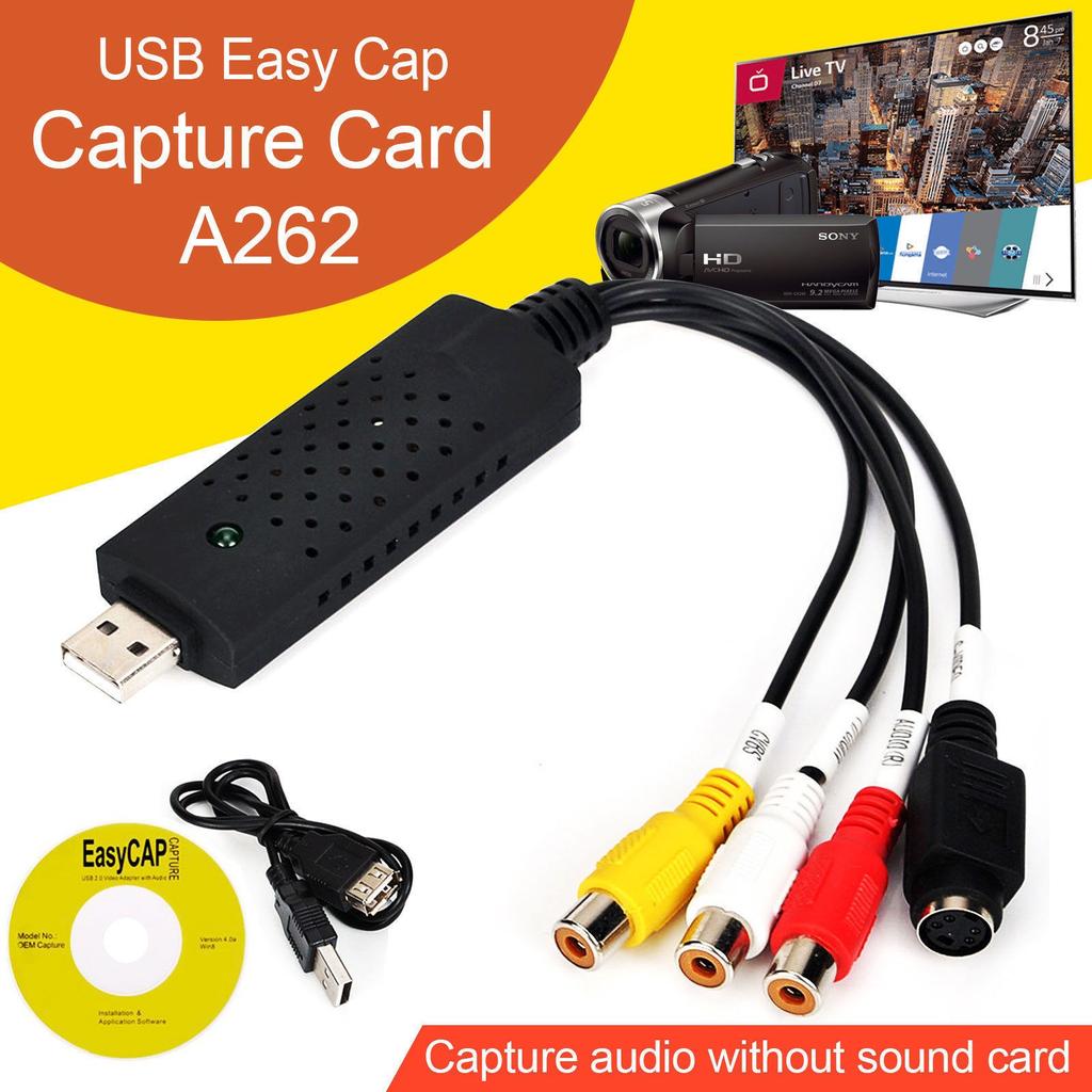 Cheap USB 2.0 Audio TV Video VHS To PC DVD VCR Converter Digtal Capture ...