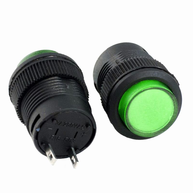 💰Kaufe R16-503AD Round 15A/250V Non-Locking Push Button Switch Non LED ...
