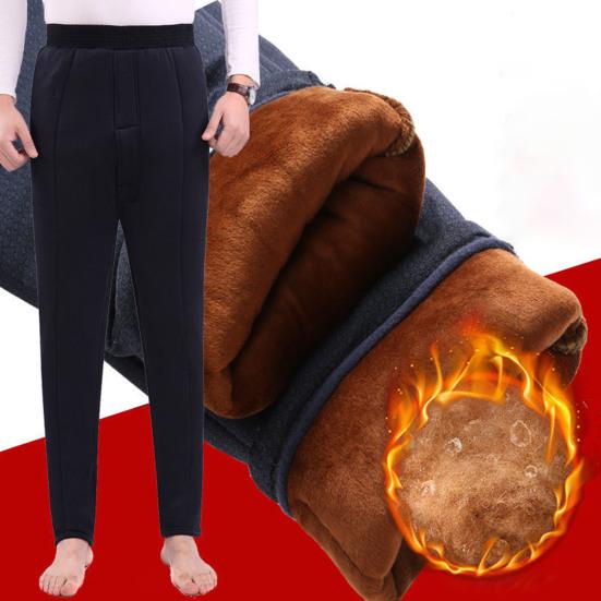 Buy Sweatpants All Match Warm Male Sporty Pure Color Thermals for ...