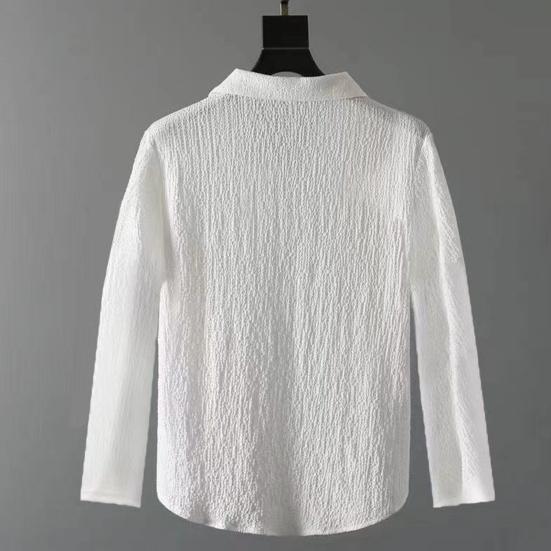 Cheap 1 Set Trendy Solid Color Autumn Men Outfit Buttons Top Pockets ...