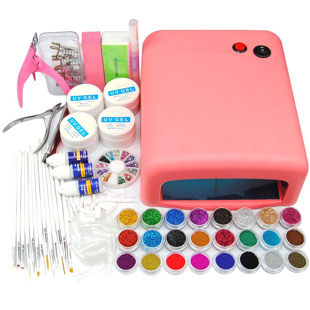 Buy UV Gel Nail Kit 36W UV Lamp Nail Dryer Light Manicure UV Gel ...