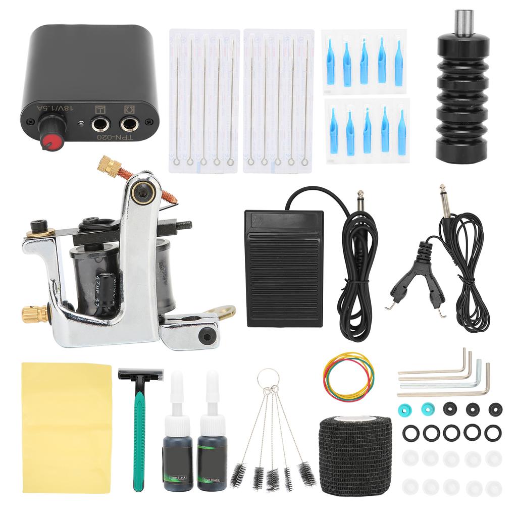 Complete Tattoo Kit Professional Tattoo Kit Coils Tattoo Machine Kit ...