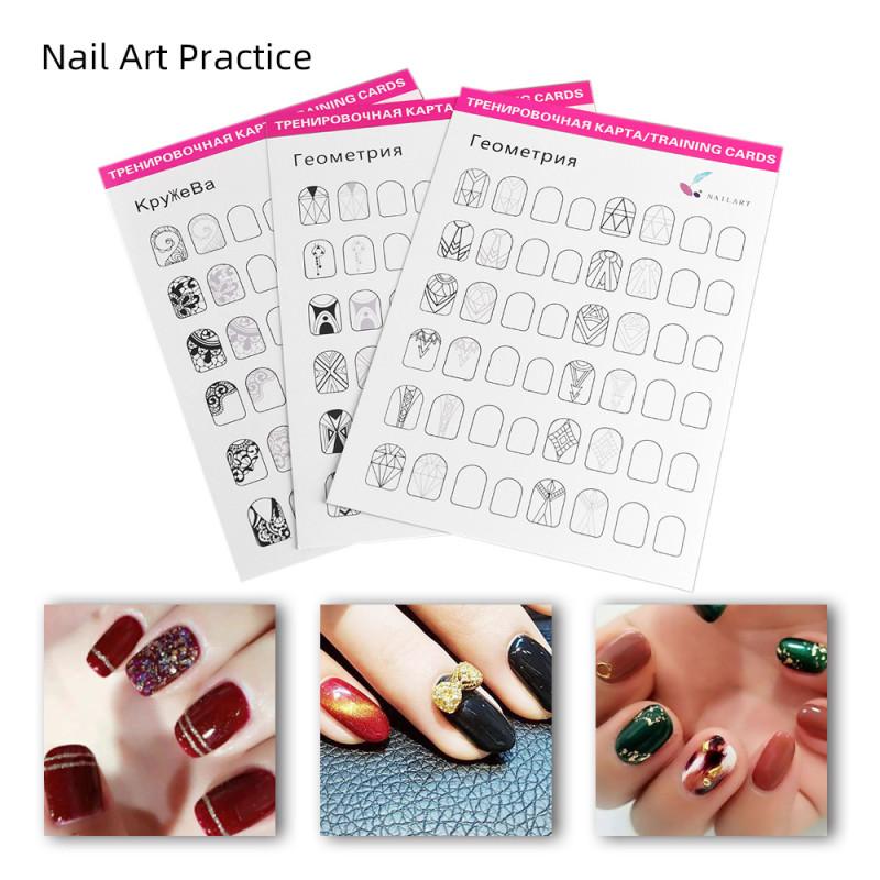 12pcs Nail Art Training Practice Sheet Lines Drawing Painting Template 12pcs-nail-art-training-practice-sheet-lines-drawing-painting-template