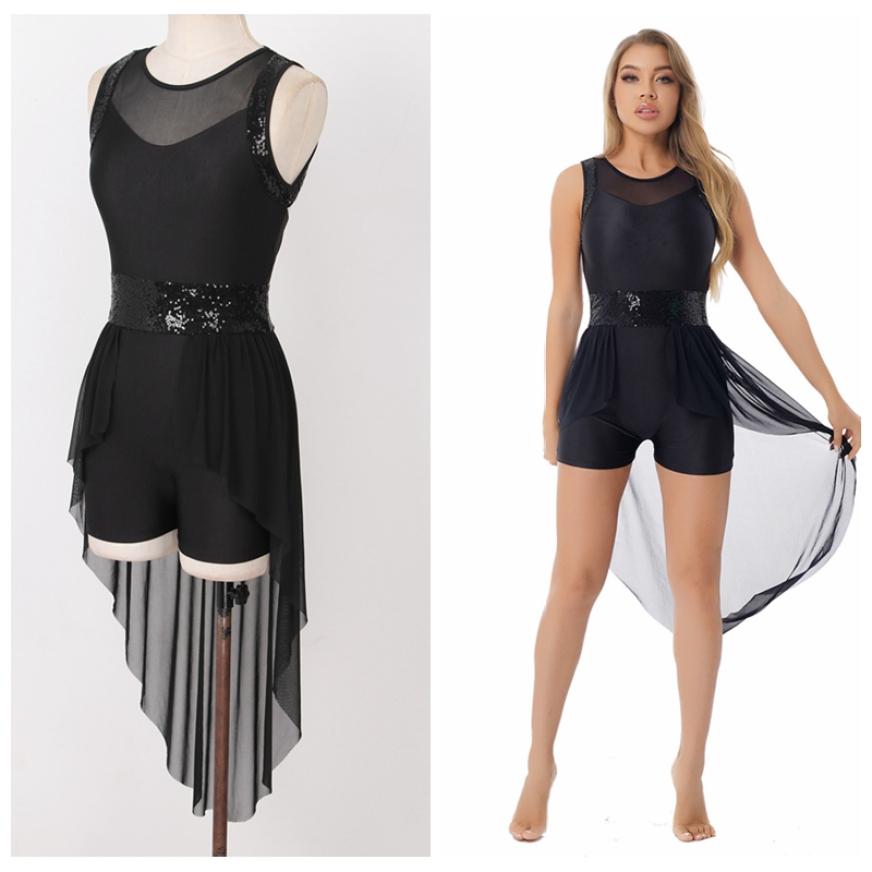 Buy Modern Lyrical Dance Dress Leotard Dress Stage Performance Costume ...