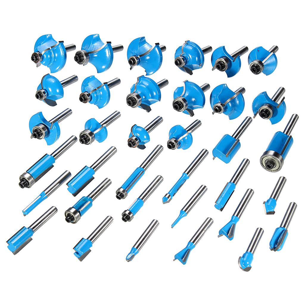 35pcs Router Bit 1/4" Shank Tungsten Carbide Tip Router Bits ...