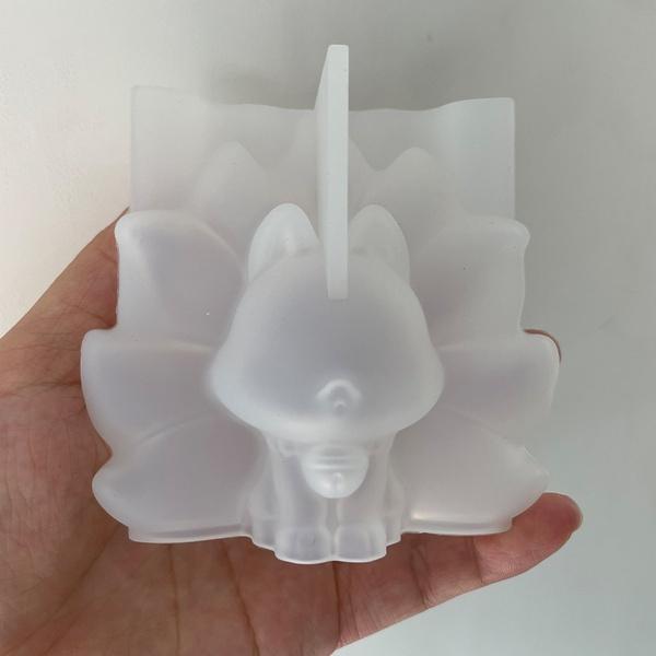 Cheap 3D Nine-Tailed Fox Silicone Mold for Resin Craft DIY Desk ...