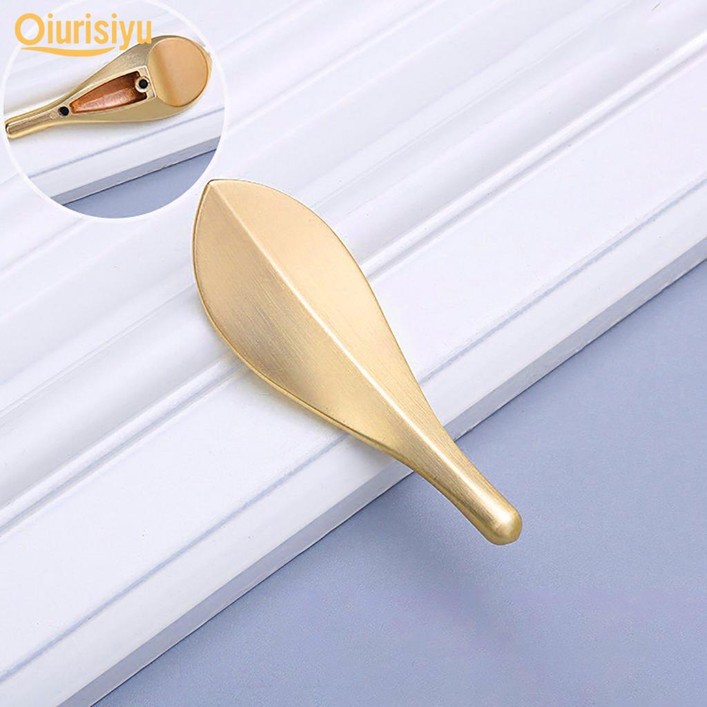 Buy Simple Golden Leaf Shape Cupboard Cabinet Handle at affordable ...
