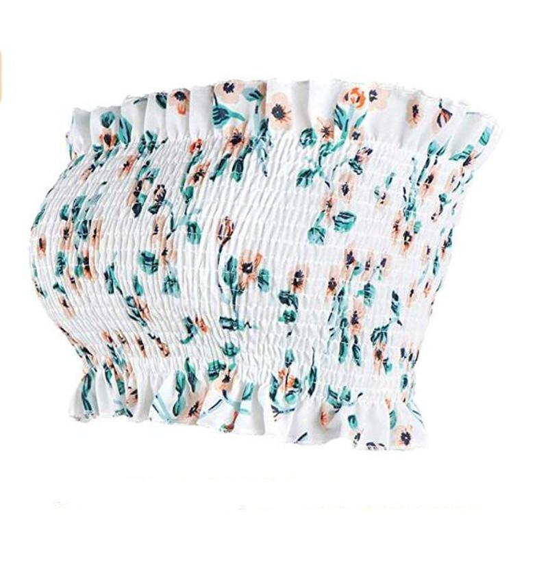 Buy Summer Women's Sexy Off Shoulder Elastic Tops Floral Tube Top ...