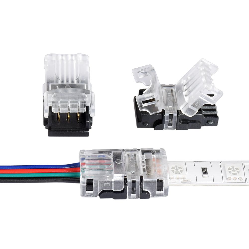Buy 2 3 4 5 Pin LED Strip Wire Connector Clip Waterproof For Single RGB RGBW Color 3528 5050 ...