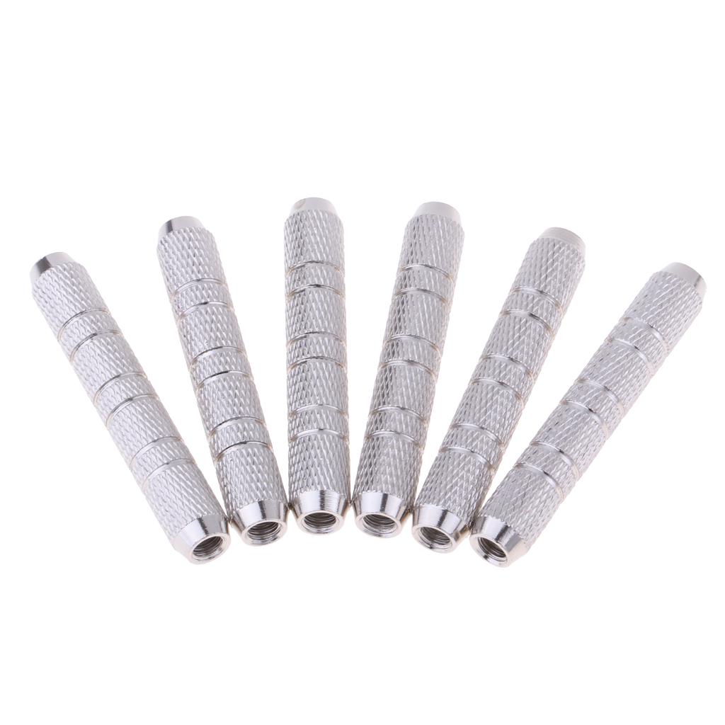 6 Pieces Nickel Plated Steel Darts Stems Medium Dart Shaft Single Tube ...