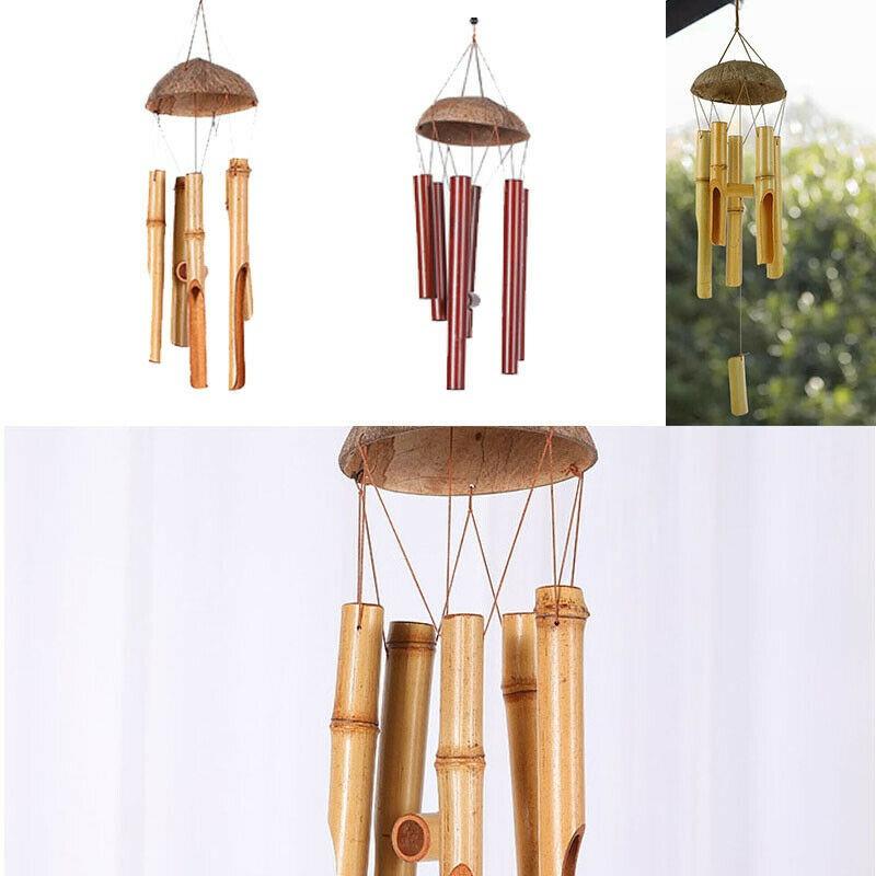 Buy 80cm Large Wooden Outdoor Chimes Bamboo Wind Chimes Wooden Yard ...