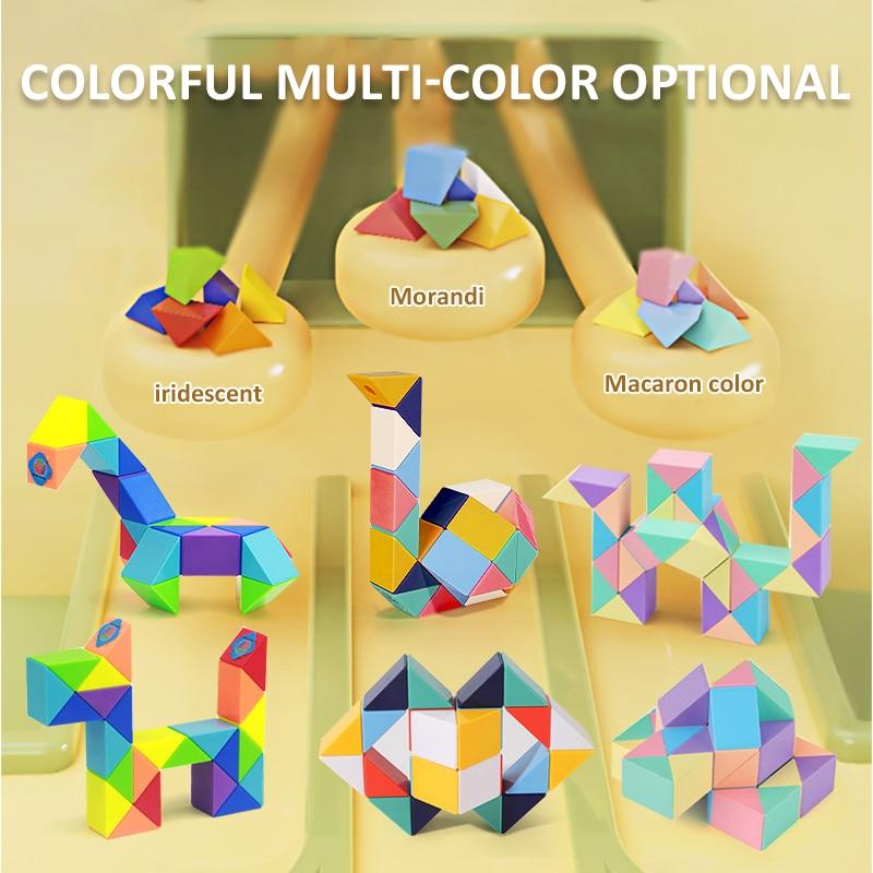 Buy 24-72 Segments Magic Rule Snake Rubik Cube Multi-Color 3D Puzzle ...