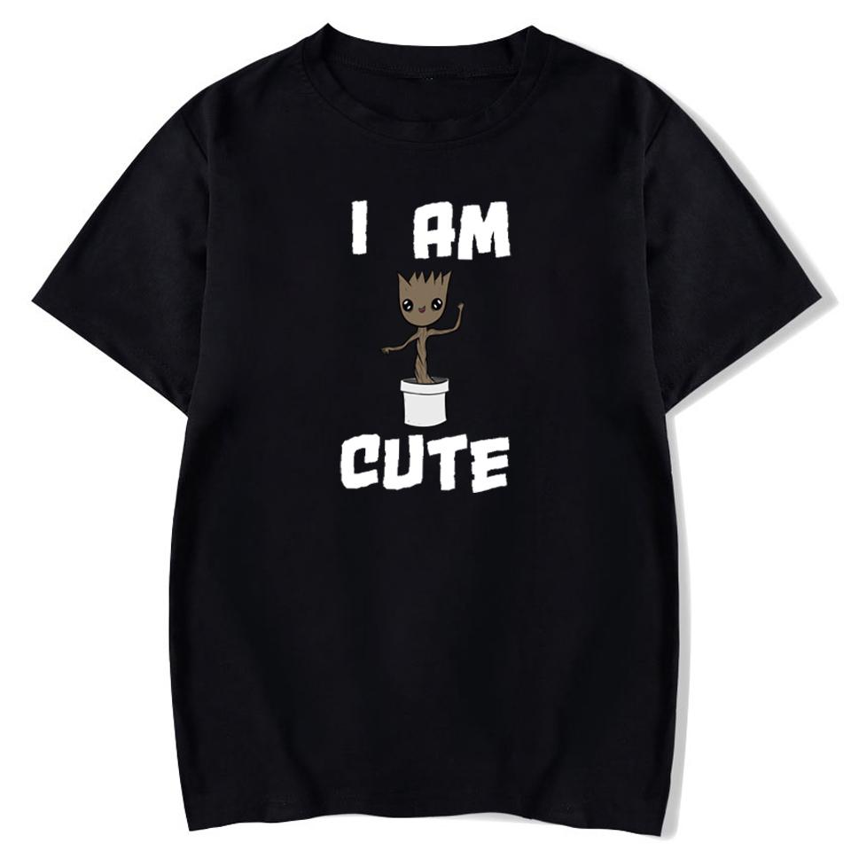 Buy 2022 Summer I Am Groot T-Shirt Kawaii Baby Groot Women Tee Vintage ...