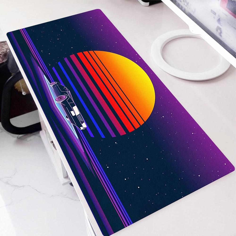Buy Top Quality Neon Retrowave Synthwave Art Rubber Non-slip Mouse ...
