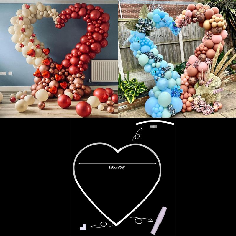 Buy 150cm DIY Heart Shape Balloon Hoop Plastic Balloon Arch Holder ...