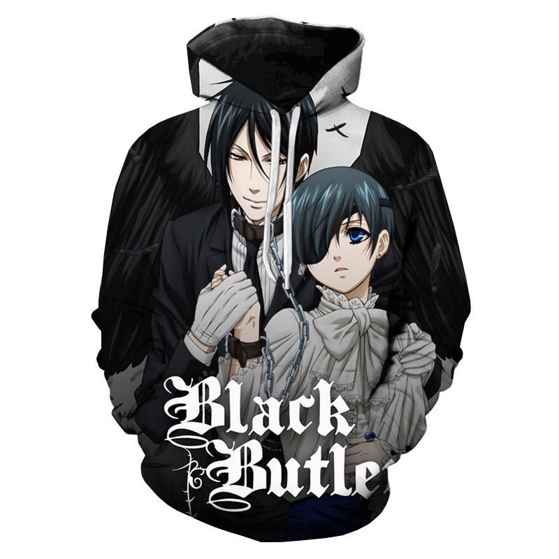 Cheap Men Women Fashion Anime Black Butler Hoodies 3D Hoge Kwaliteit ...