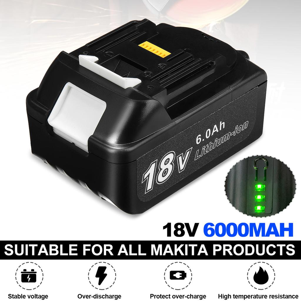 Buy Drillpro 1850B 18V 6.0Ah Rechargeable Lithium Ion Battery 18V 6000mAh Lithium ion for Makita ...