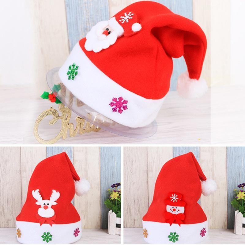 Buy 1pc Fashion Cute Christmas Santa Claus Cap Kids Cartoon Christmas ...