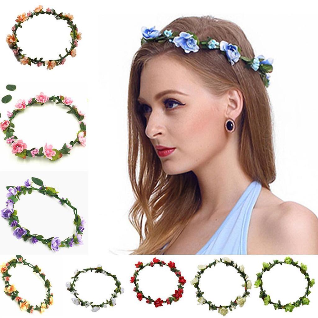 Buy Floral Wreath Head Garland For Festival Wedding Beach Party at ...