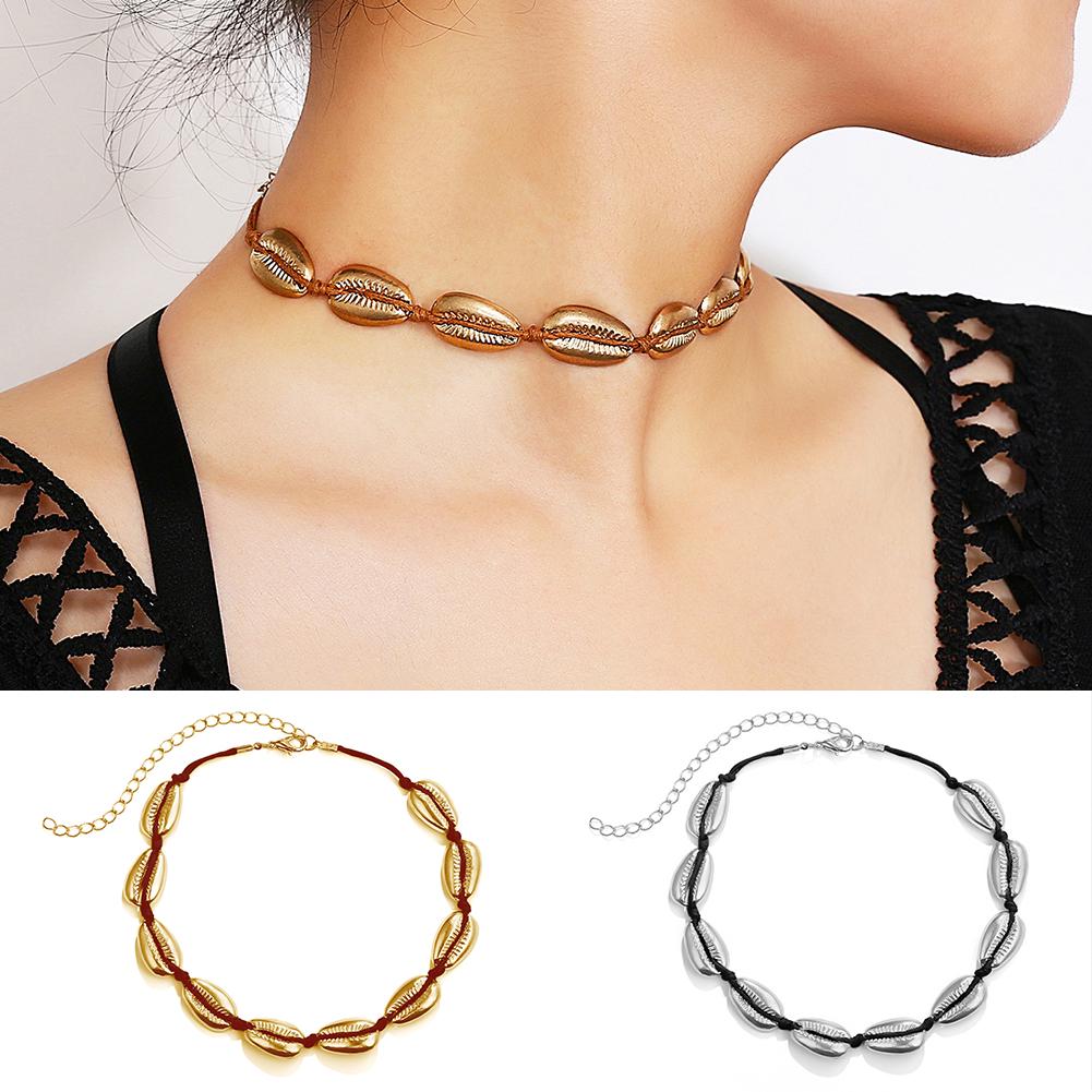 Fashion Handmade String Shell Choker Women All-match Party Club ...